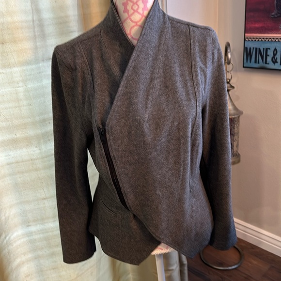 CAbi | Jackets & Coats | Beautiful Cabi Light Knit Jacket Moto Style ...